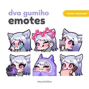 Dva Overwatch 2 Gumiho Emote Set/ Twitch Emotes Pack / Dva Halloween ...