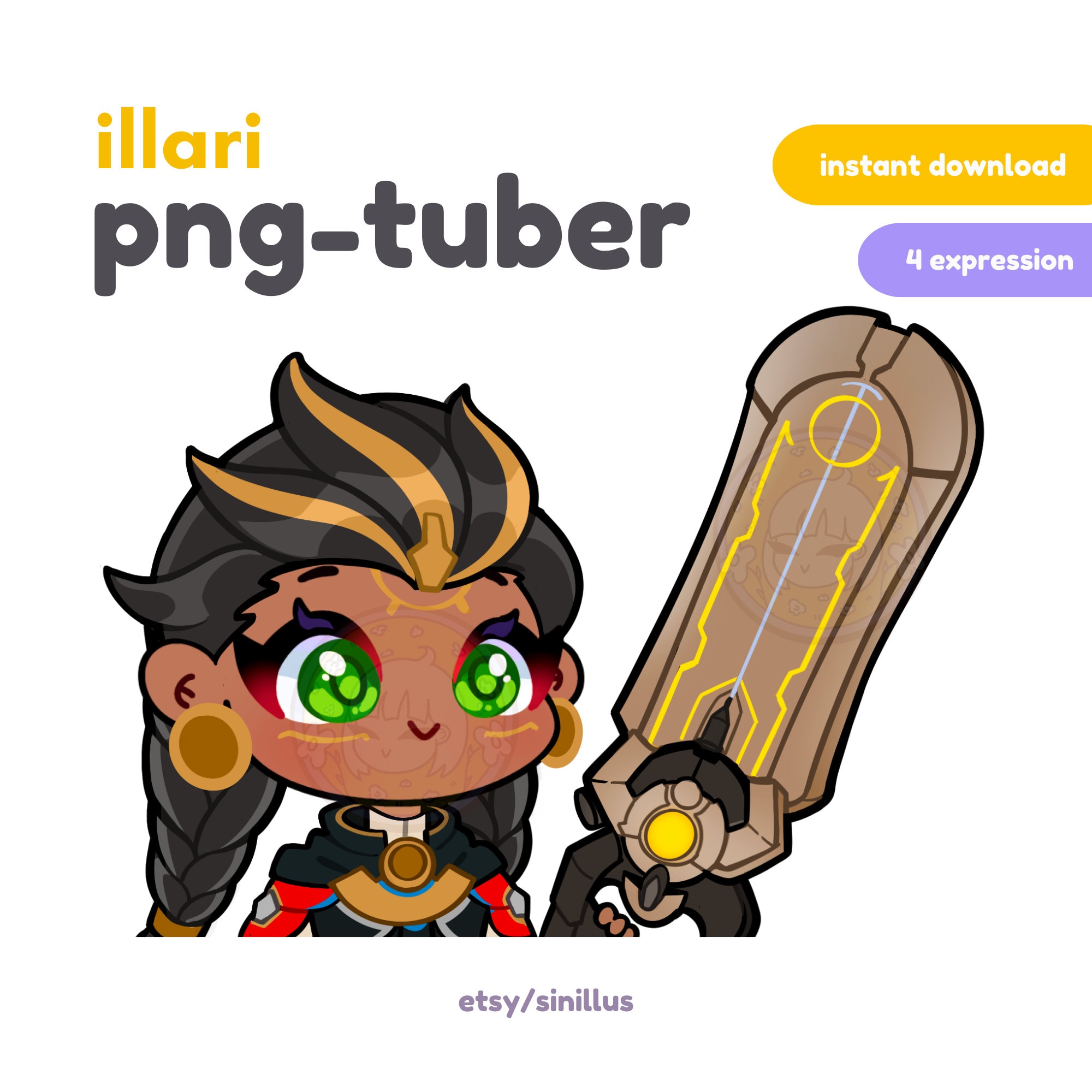 Illari Overwatch 2 Pngtuber / Twitch Streamer /discord Reactive Images ...