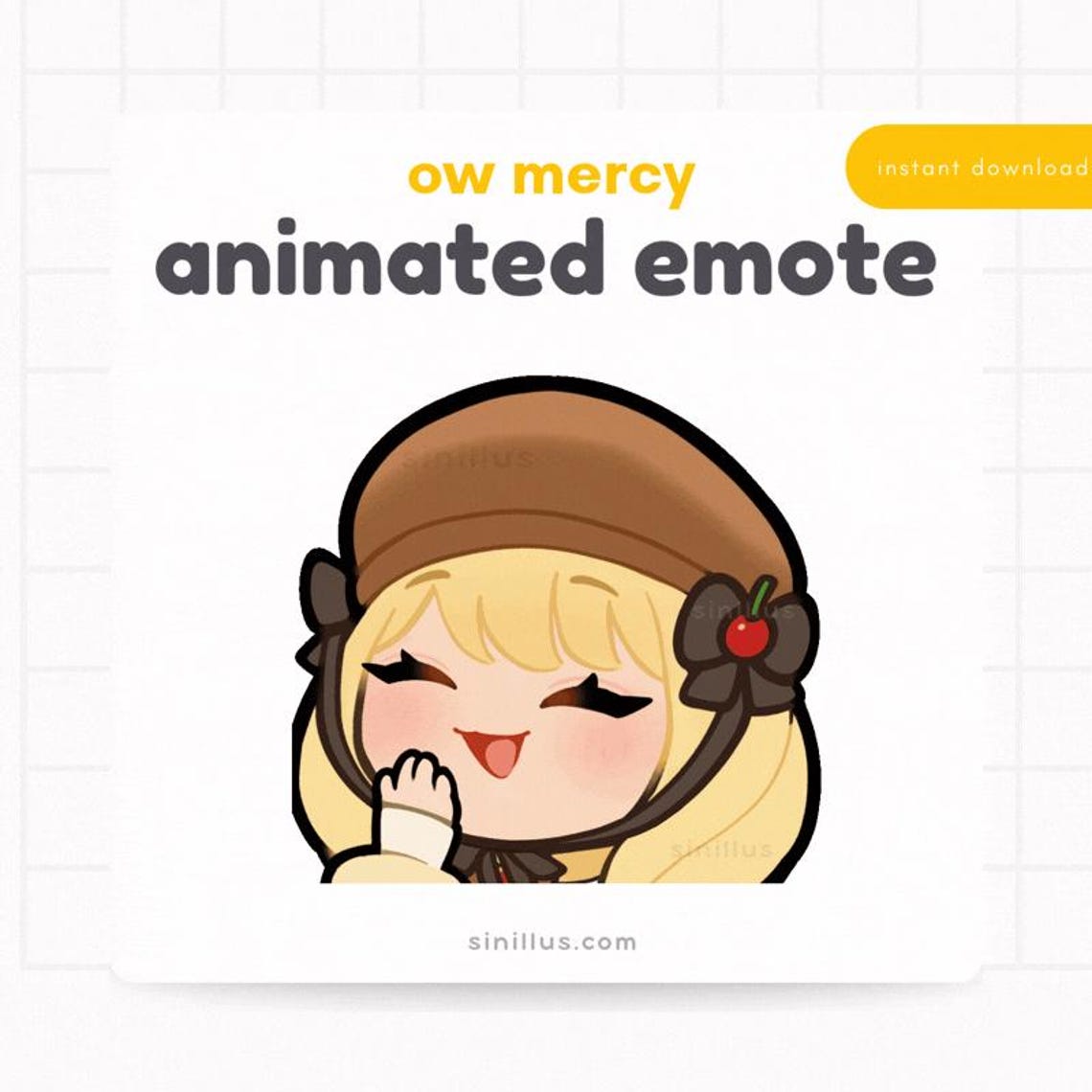 ANIMATED Overwatch Mercy Laugh Emote / Twitch Emotes / Emoji / Discord ...