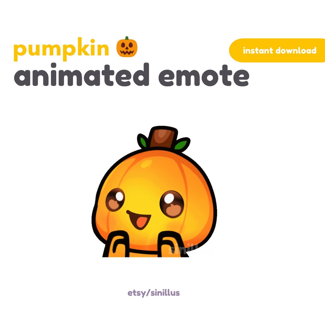 ANIMATED Pumpkin Clap Emote / Twitch Emotes Halloween / Spooky Emoji ...