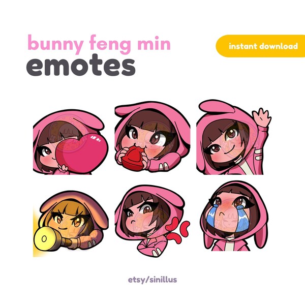 Feng Min Animated Emotes - Etsy