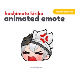 Animated Angry Hashimoto Kiriko Emote: Twitch/discord/youtube (digital ...
