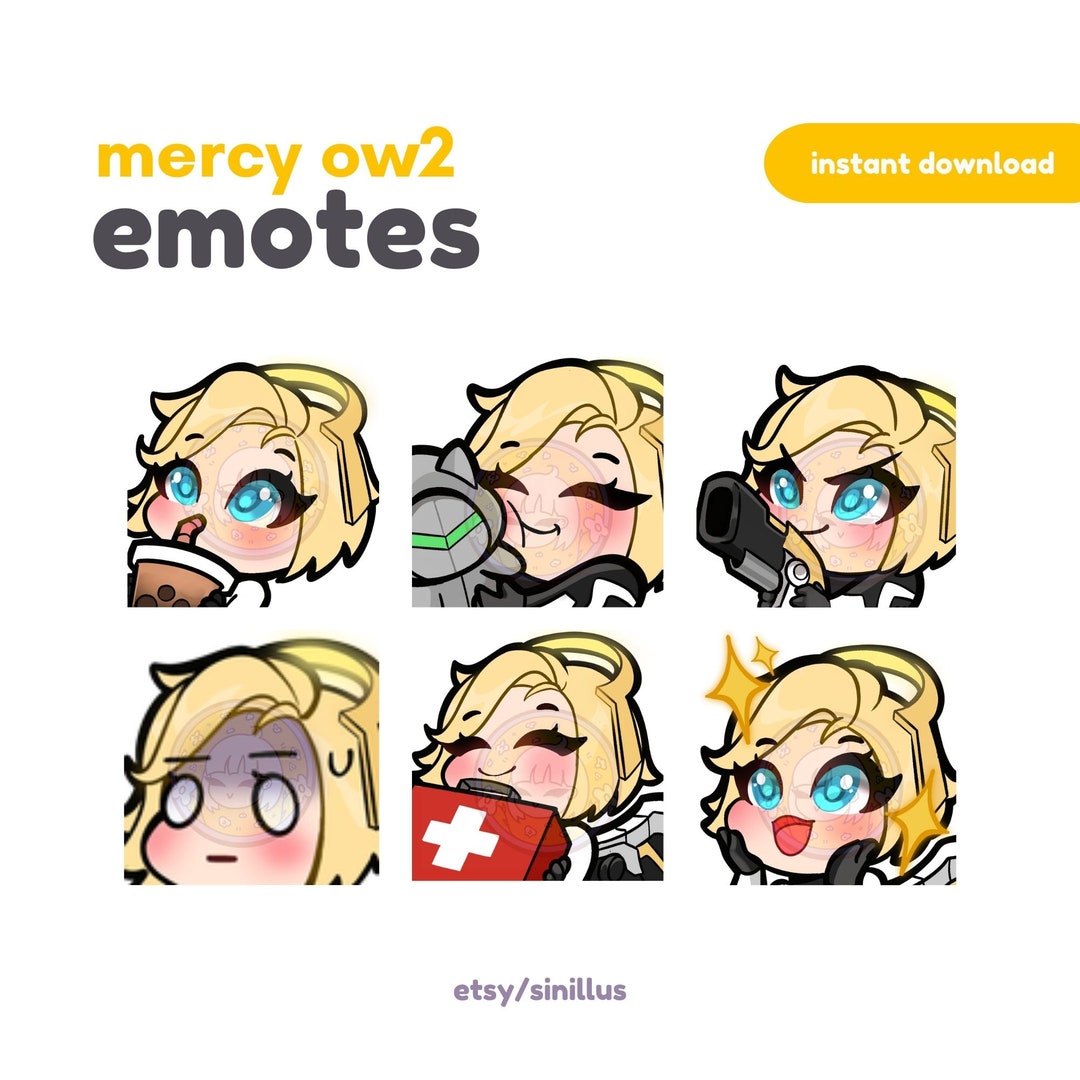 Mercy Overwatch 2 Version Emote Set/ Twitch Emotes Pack / Emoji ...
