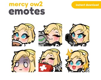 Mercy Overwatch Twitch Emotes Set - Etsy
