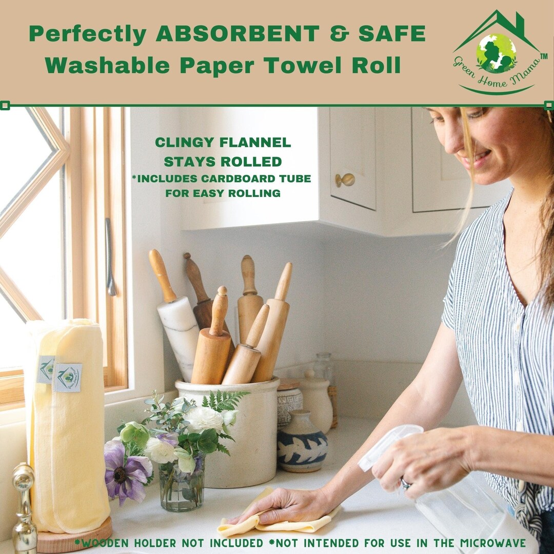 29 Pack Reusable Paper Towels, Reusable Baby Wipes, 11x12in W/ Tube ...