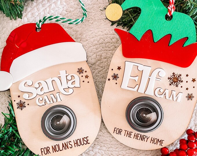 Santa Cam Christmas Ornament Elf Cam Personalized Ornament Elf Watch ...