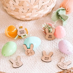 Bunny Easter Egg Tokens 24 Tokens Kids Easter Basket Stuffers Reward ...