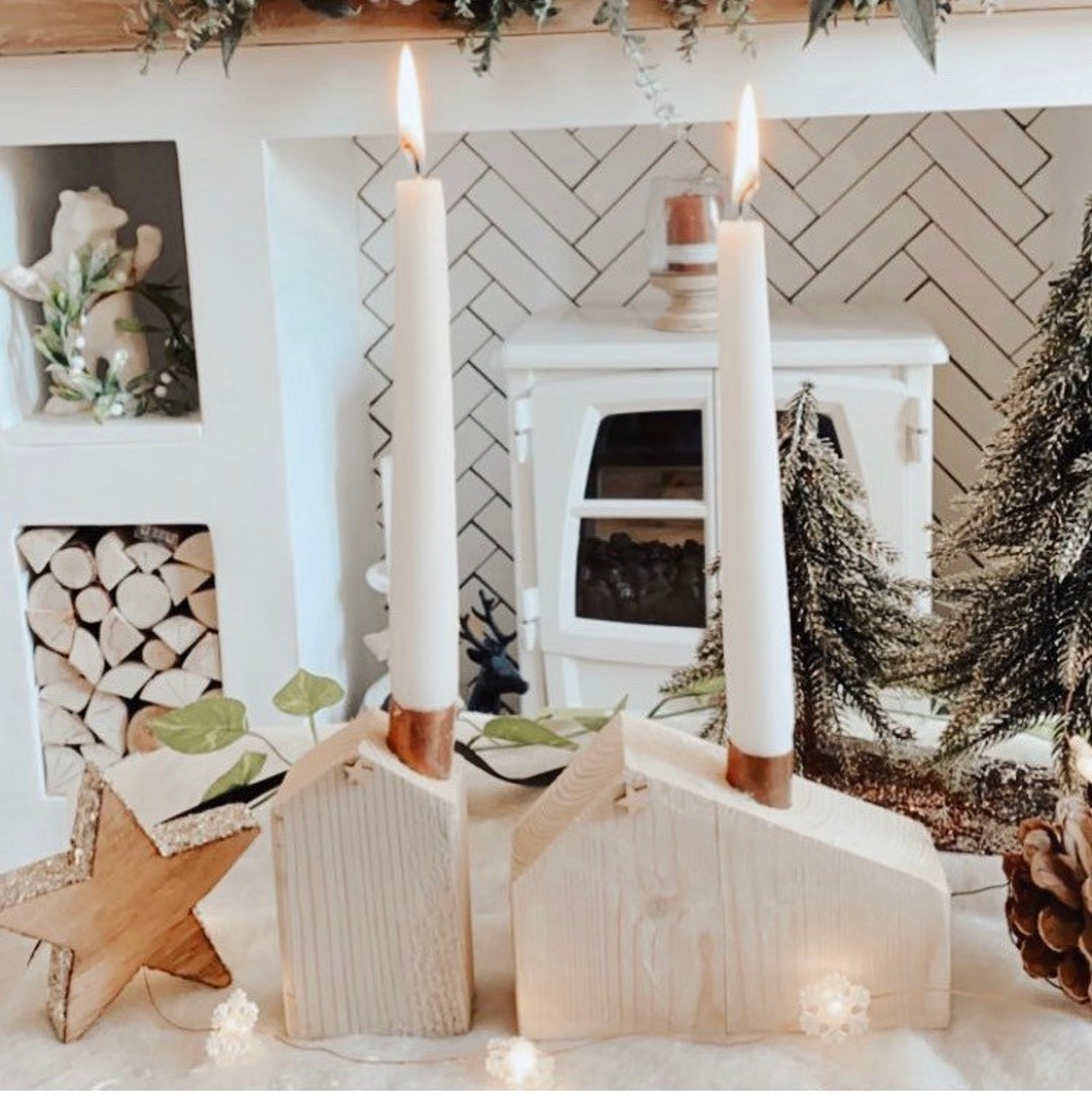 Rustic Whitewashed and Copper Scandi Style Christmas Cottage - Etsy