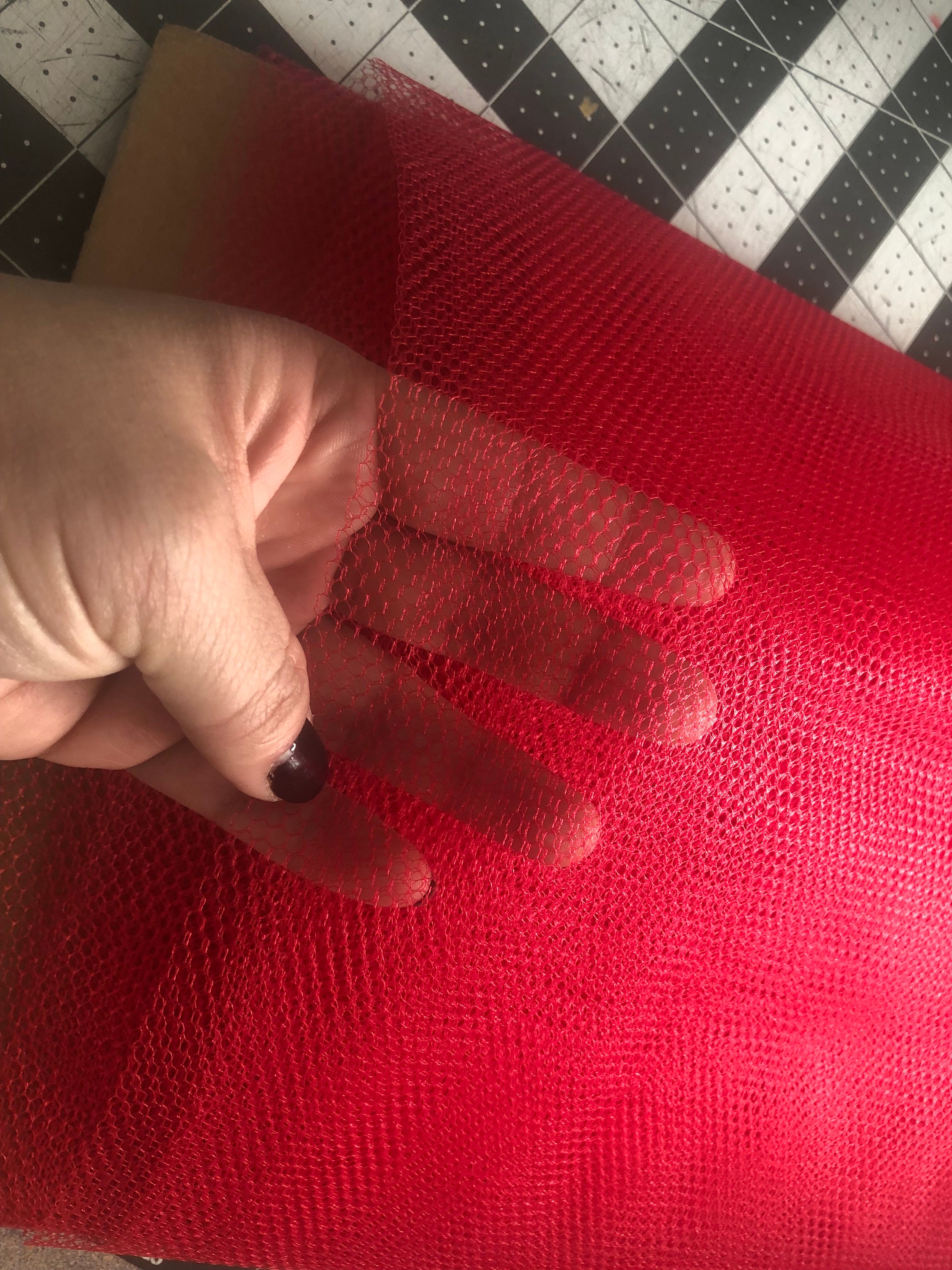Red Nylon Crinoline Netting Fabric, 70" Wide, Stiff Mesh - Etsy