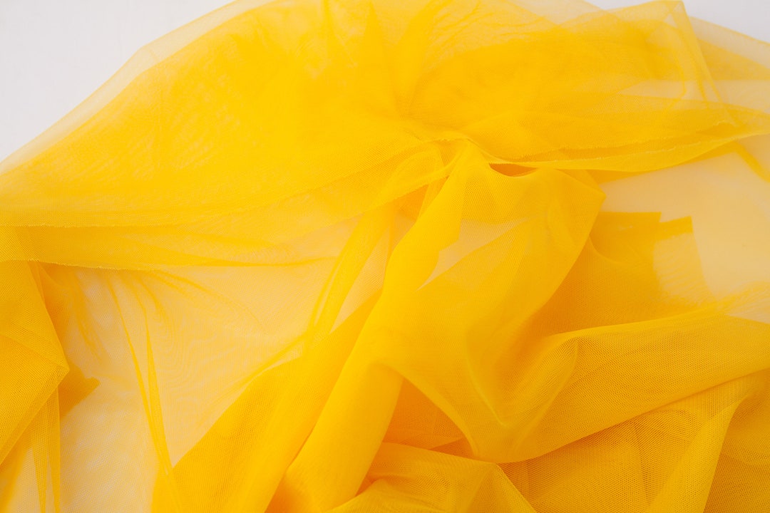Daffodil Yellow Tulle, Yellow Fabric, Bright Yellow Tulle, Sunflower ...