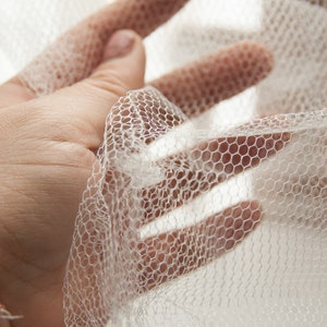 White Bobbinet Netting, Crinoline Fabric, Underskirt Fabrics, Petticoat ...