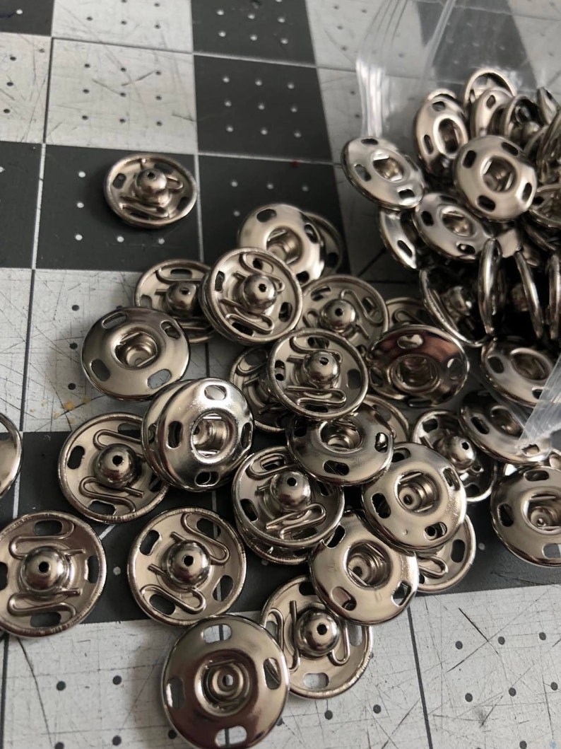 5/8" Silver Sew on Snap Closures, Heavy Duty (4-piece Set) - Etsy