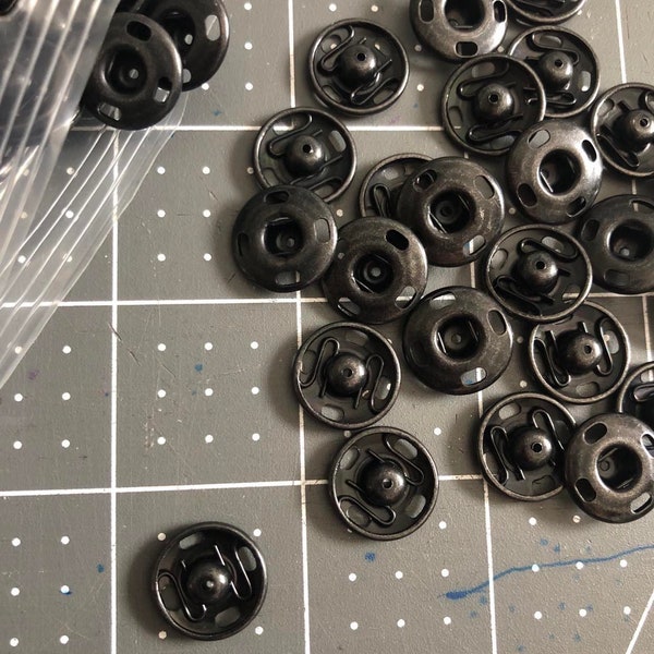 Black Metal Snap Buttons - Etsy