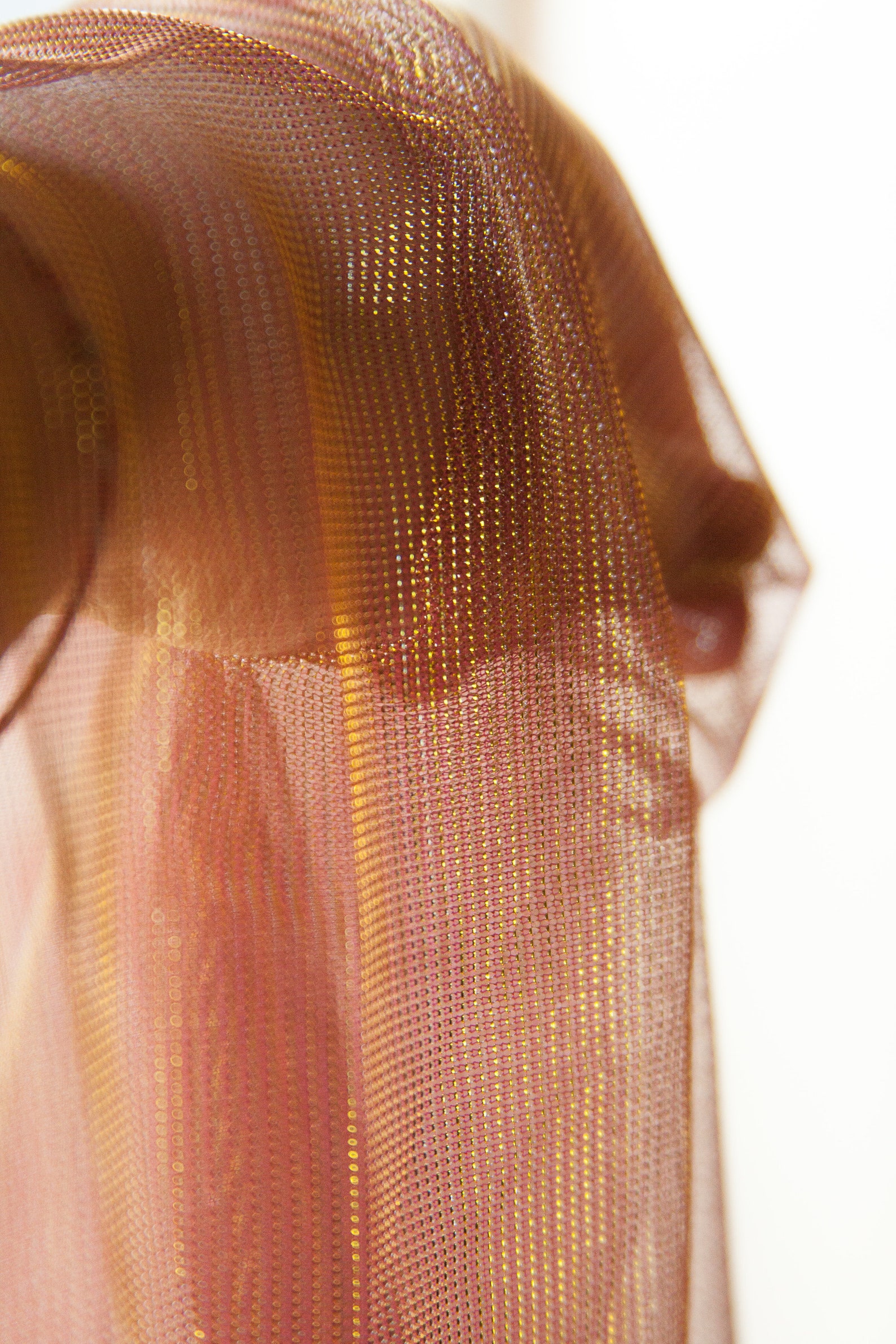 Peach & Gold Metallic Stretchy Mesh Fabric, 58/60" Wide - Etsy
