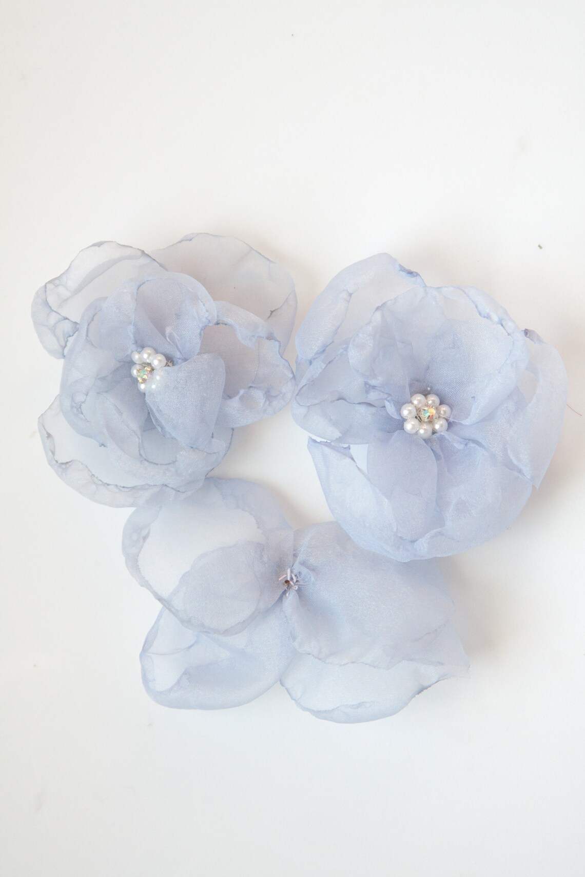 Pink Flower Bundle Pink and Blue Flower Bundle Fabric Flower - Etsy