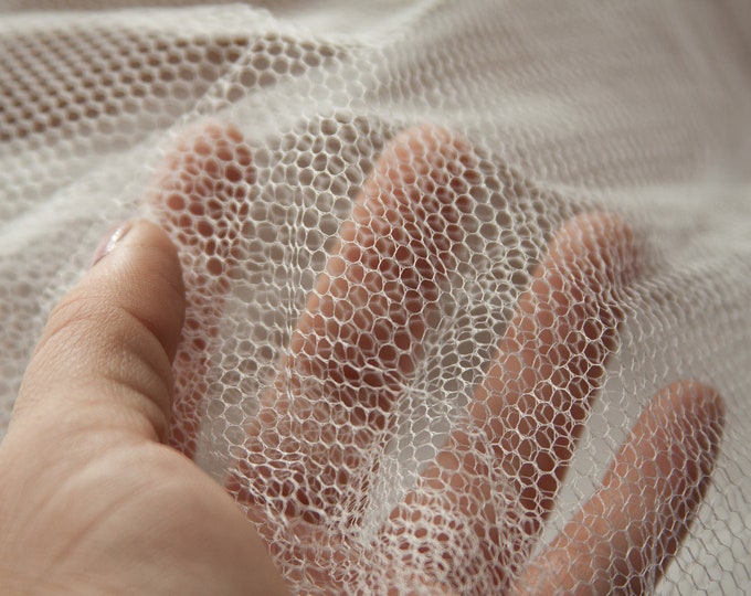 White Bobbinet Netting, Crinoline Fabric, Underskirt Fabrics, Petticoat ...