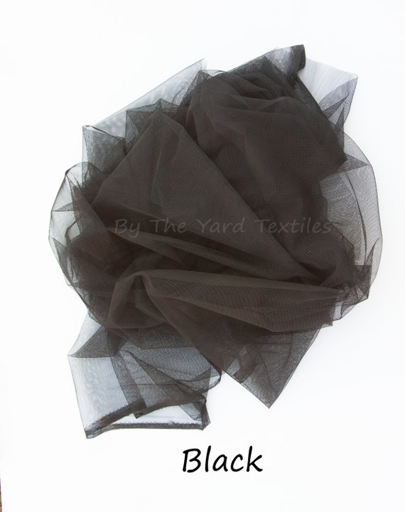 Sheer Black Fabric Black Soft Fabric Black Tulle Wide | Etsy