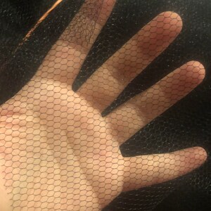 Black Bobbinet Netting, Stiff Black Netting, Crinoline Fabric ...