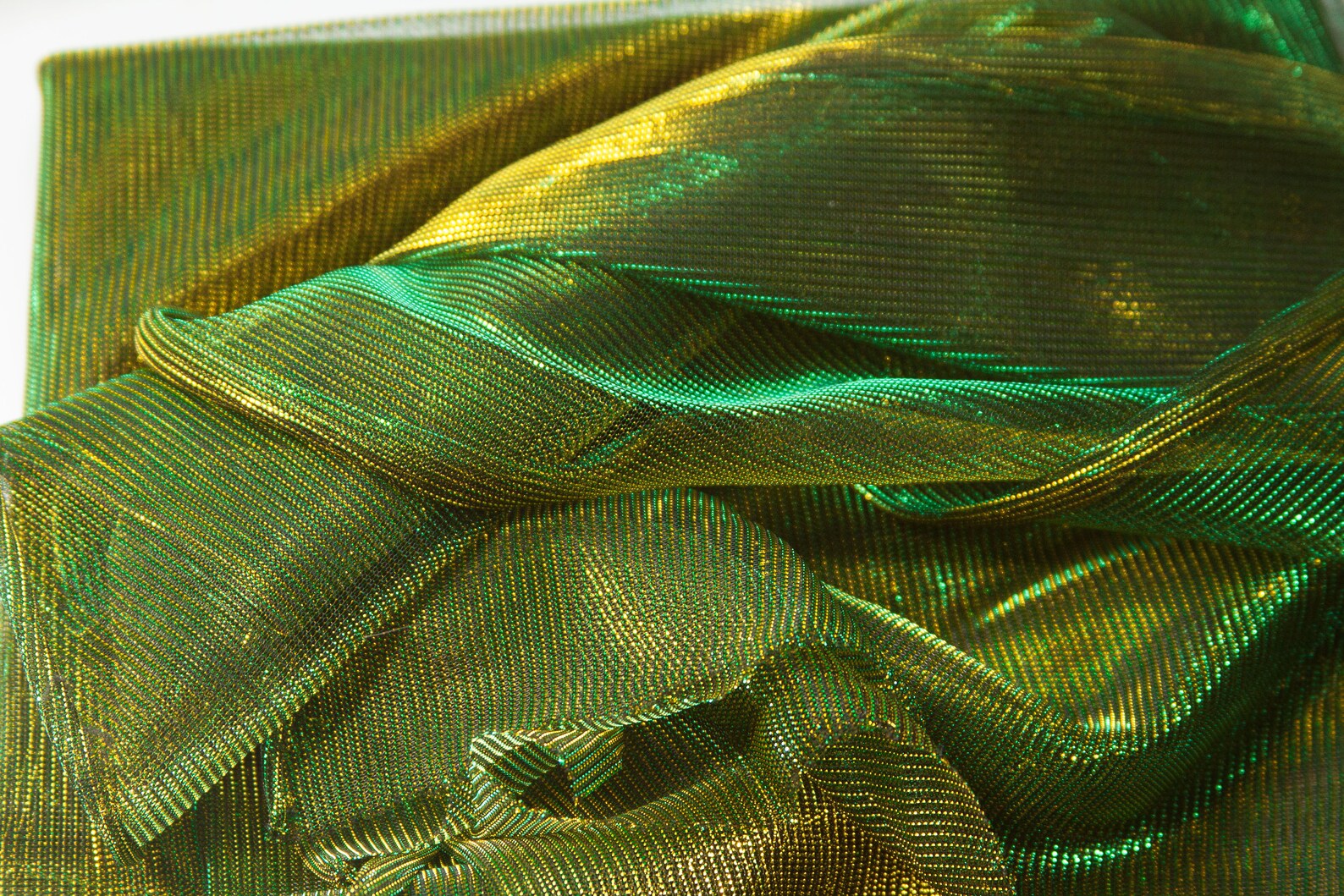 Lime Green Two Tone Double Face Knit Fabric Green & Gold - Etsy