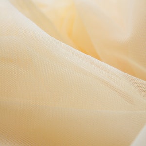 Butter Pale Yellow Fabric, Yellow Stretch Mesh Fabric, Light Yellow ...