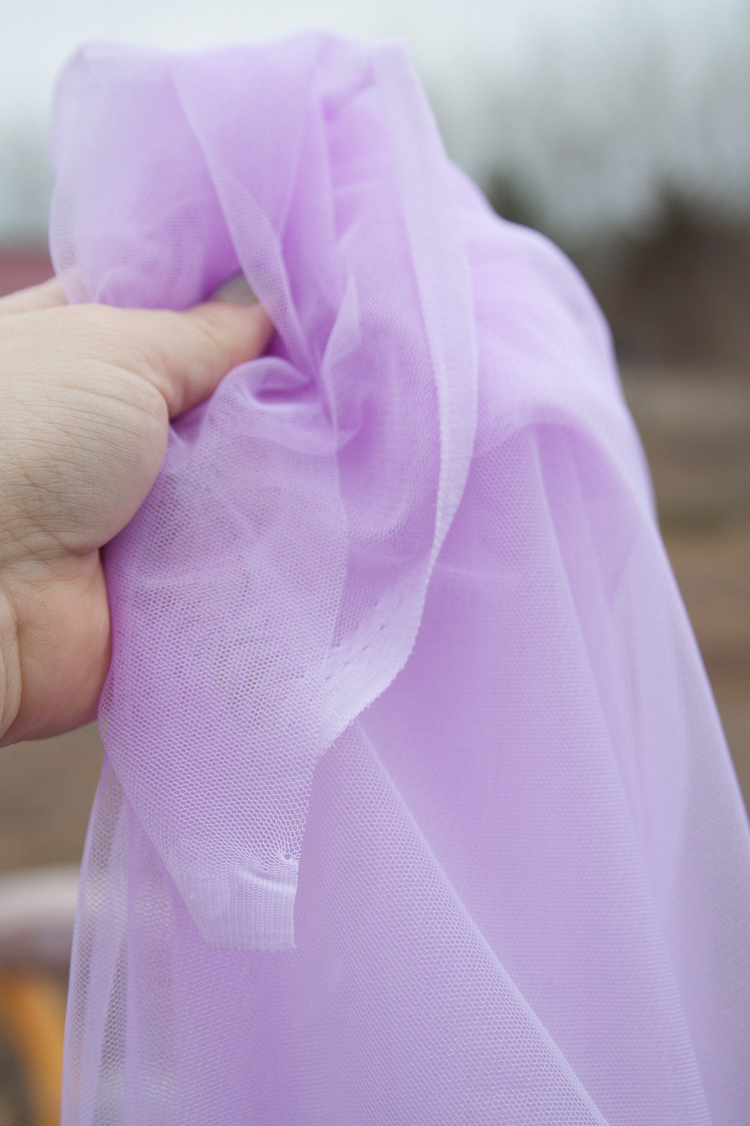 Lilac Tulle Light Purple Lace, Light Purple Fabric, Lilac Fabric by the ...