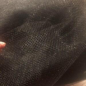 Black Bobbinet Netting, Stiff Black Netting, Crinoline Fabric ...