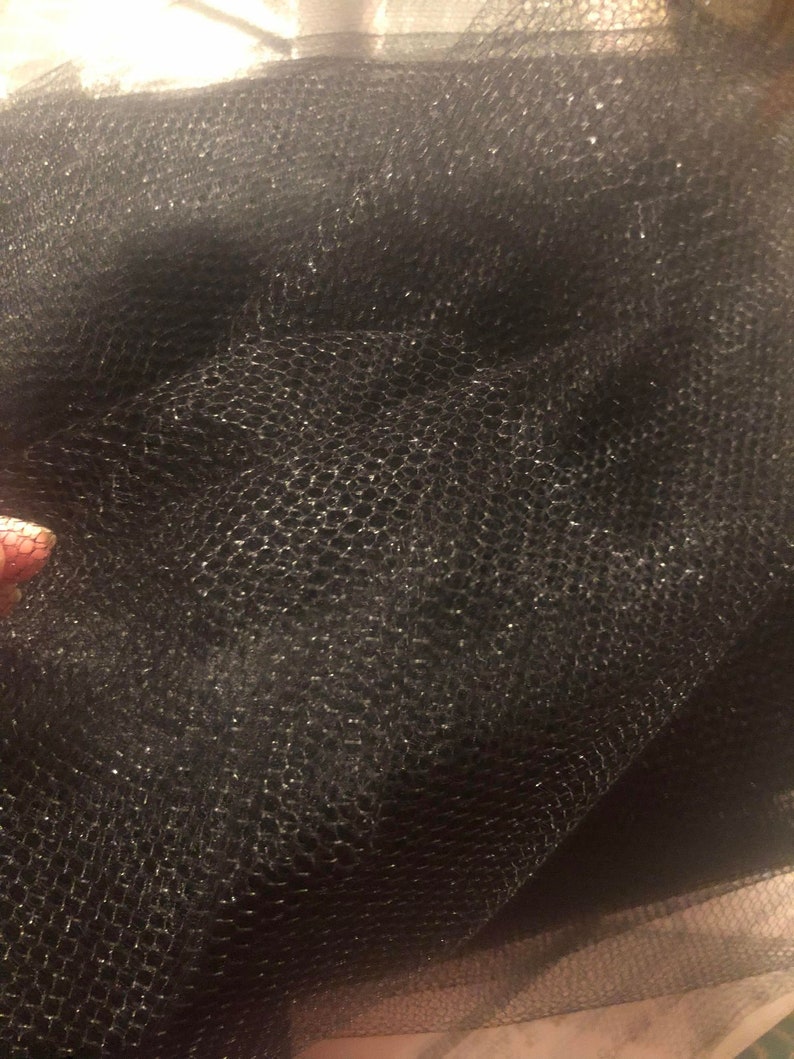 Black Bobbinet Netting Stiff Black Netting Crinoline Fabric - Etsy