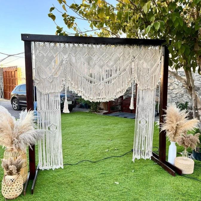 Luxurious Macrame Wall Hanging Macrame Wedding Backdrop Arch - Etsy