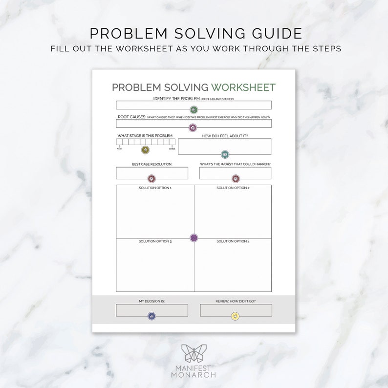 Printable Problem Solving Guide Work Through a Problem in 8 - Etsy