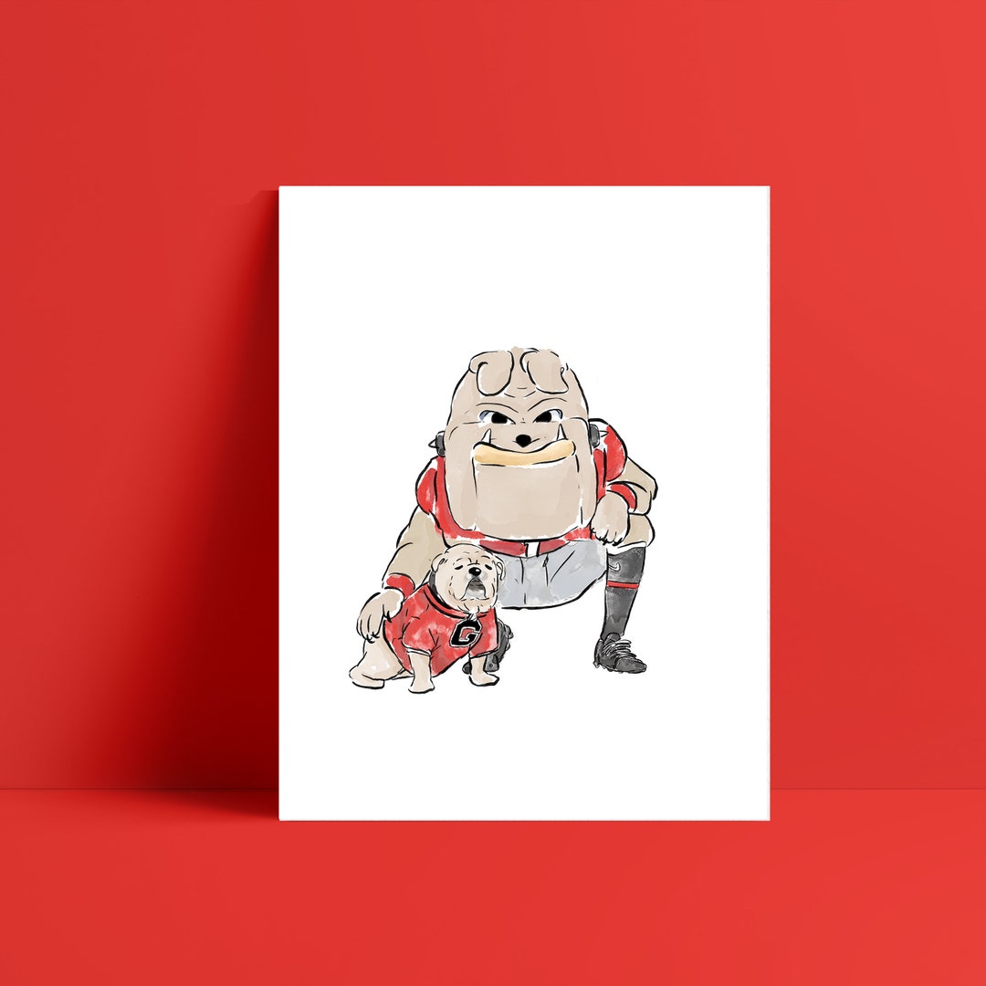 Hairy Dawg, UGA University of Georgia athens Printable Wall Art, Poster ...