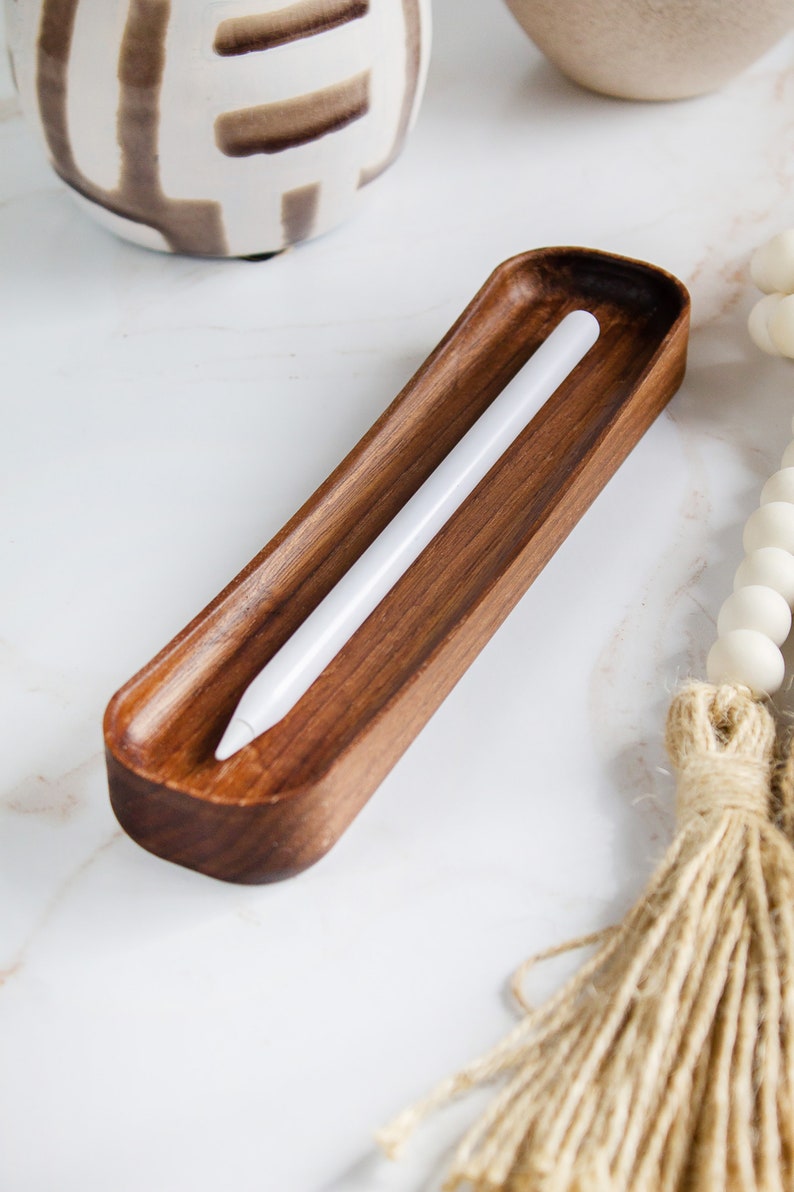Modern Wooden Pen Tray Wooden Desk Organizer Wooden Desk - Etsy