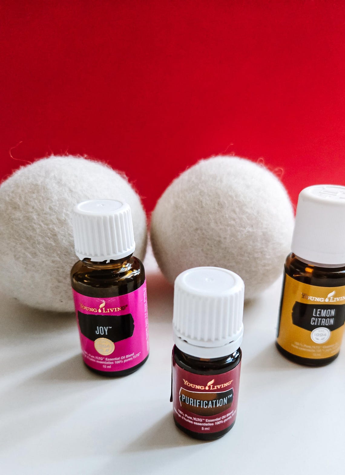 Natural Dryer Sheet Alternative Set - Wool Dryer Balls With Essential ...