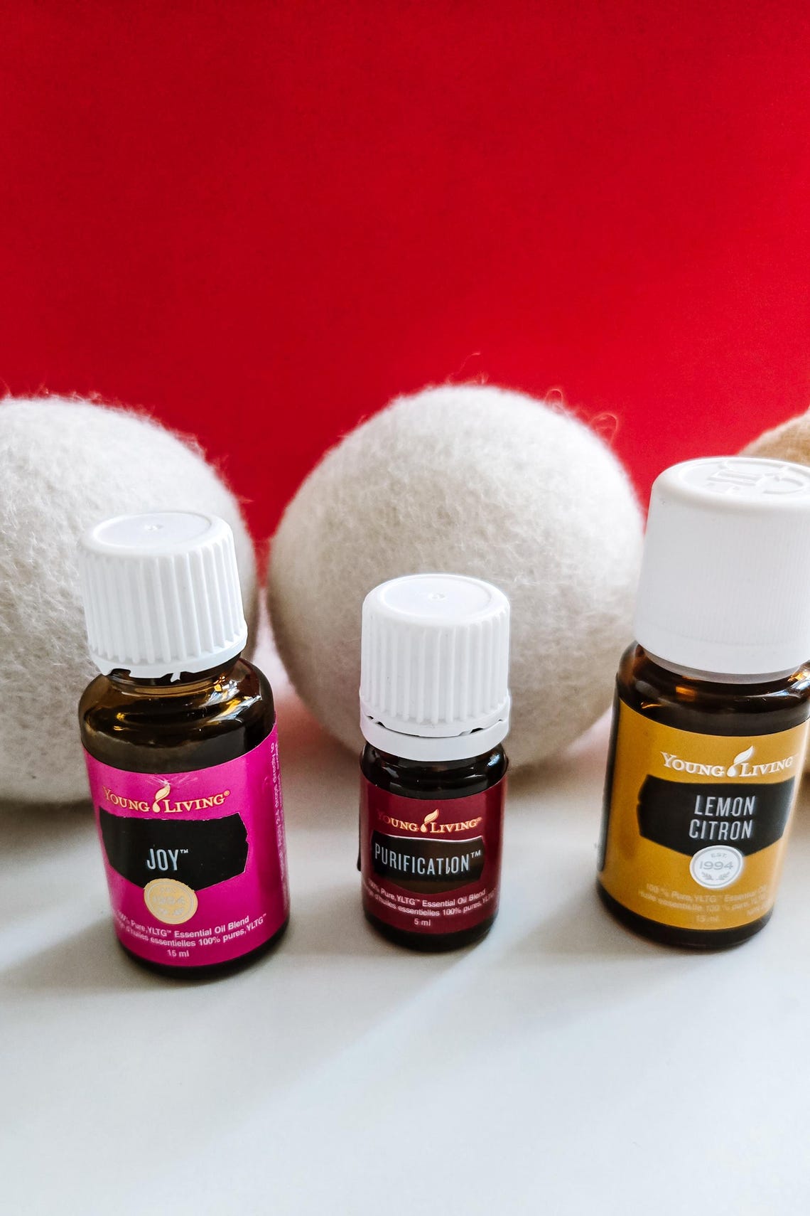 Natural Dryer Sheet Alternative Set - Wool Dryer Balls With Essential ...