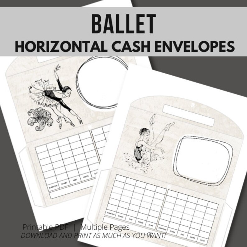 Ballet Cash Envelope Printables | Cash Envelopes | Cash Budget ...