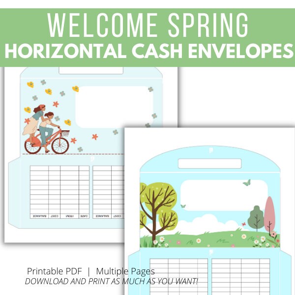 Welcome Spring Cash Envelope Printables | Cash Envelopes | Cash Budget ...