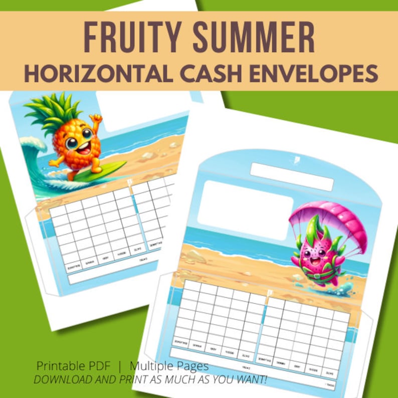 Fruity Summer Cash Envelope Printables | Cash Envelopes | Cash Budget ...
