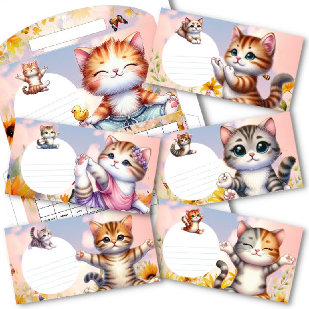 Fluffy Cats Cash Envelope Printables | Cash Envelopes | Cash Budget ...