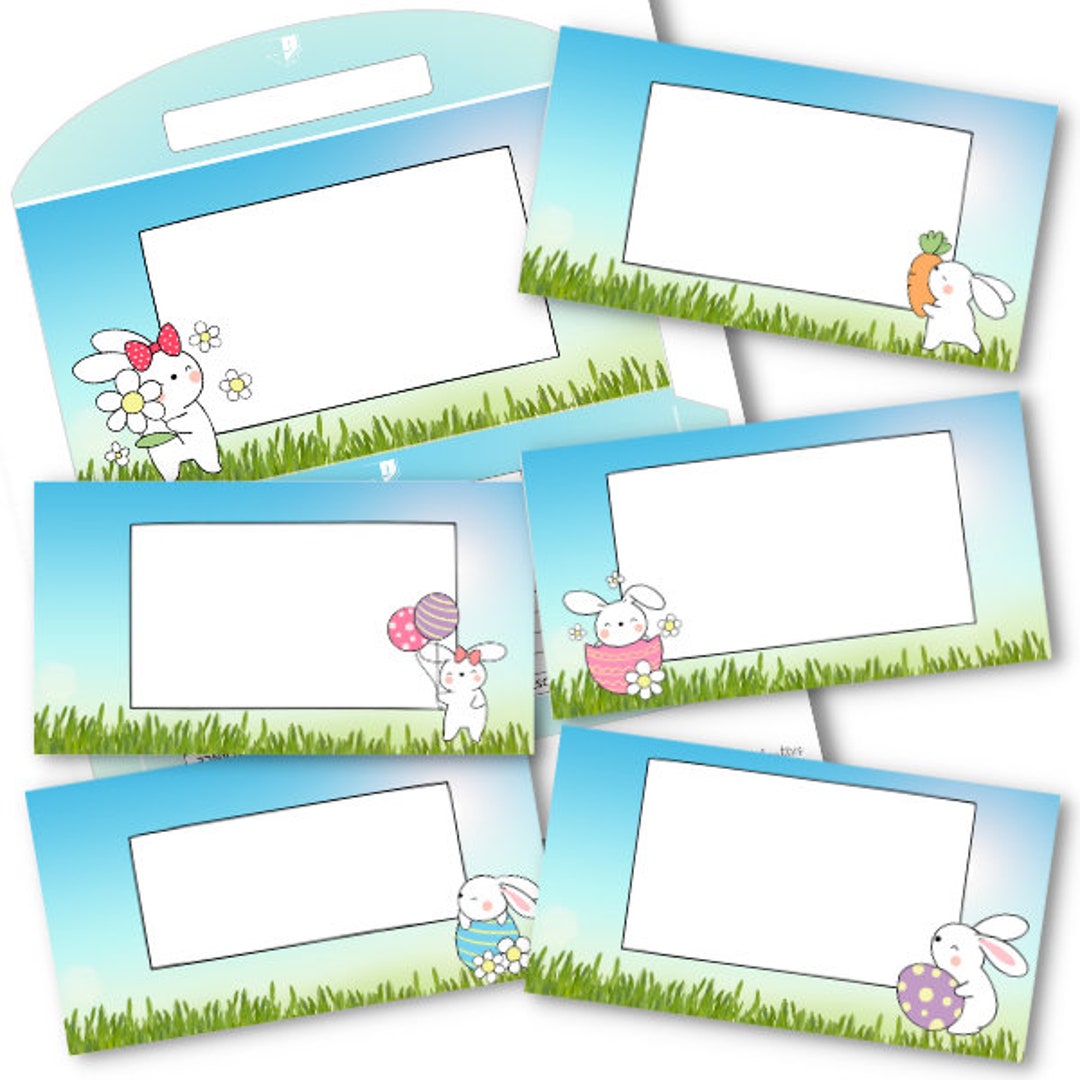 Easter Bunny Horizontal Cash Envelopes, Cash Envelopes Printable ...