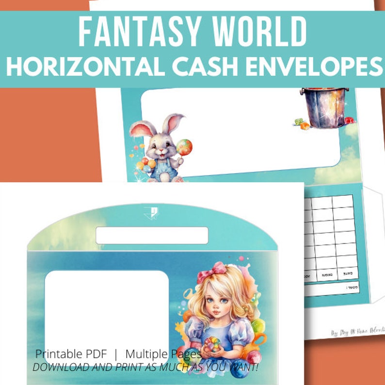 Fantasy Theme Cash Envelope Printables With Tracker | Cash Envelope ...