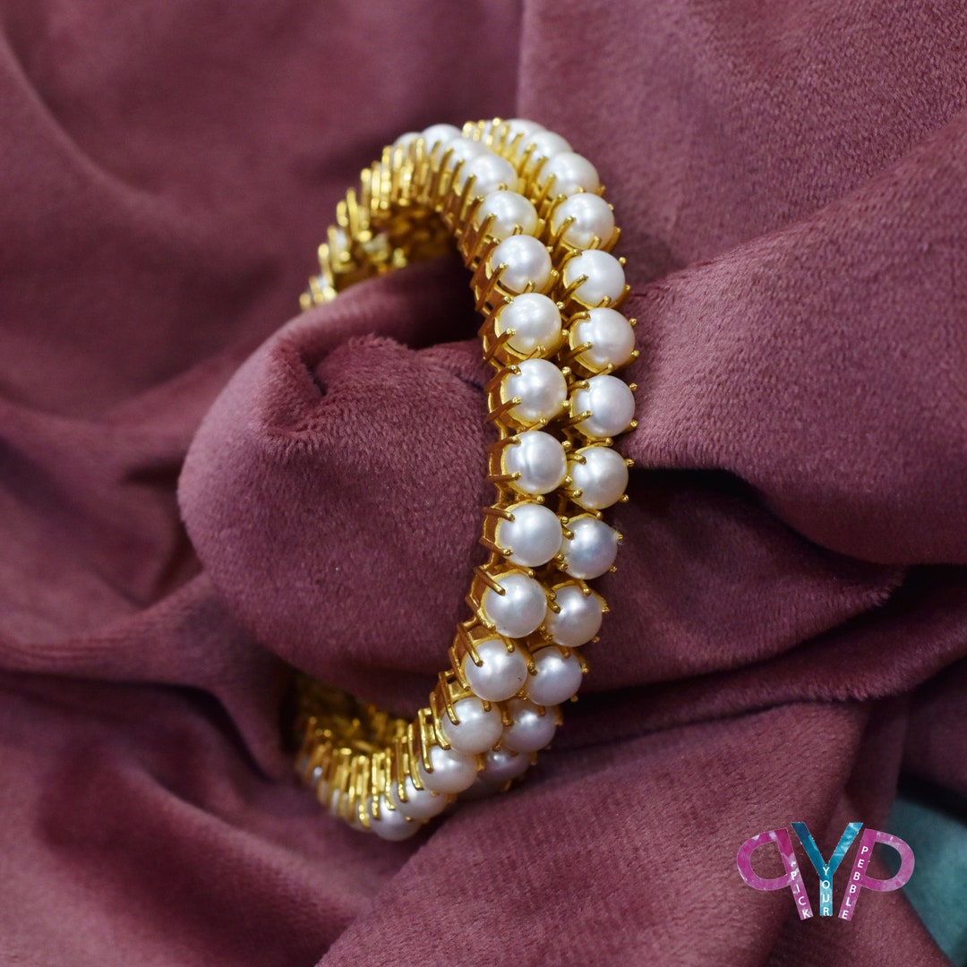 Pearl Bangles, Handmade Jewellery, Pearl Jewellery, Women Jewellery ...