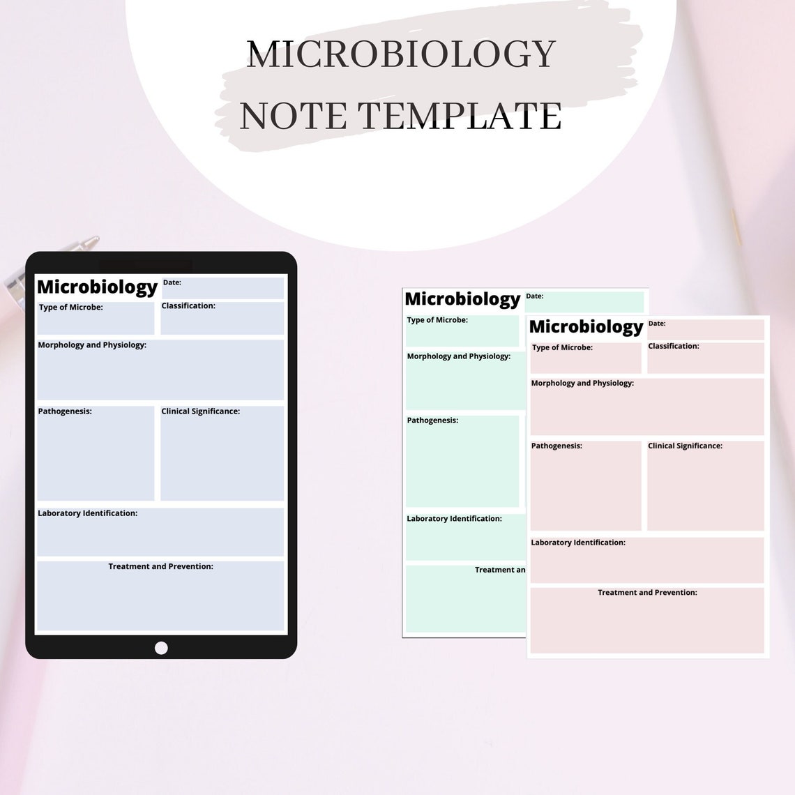Microbiology Note Template - Study Template for Medical & Nursing ...