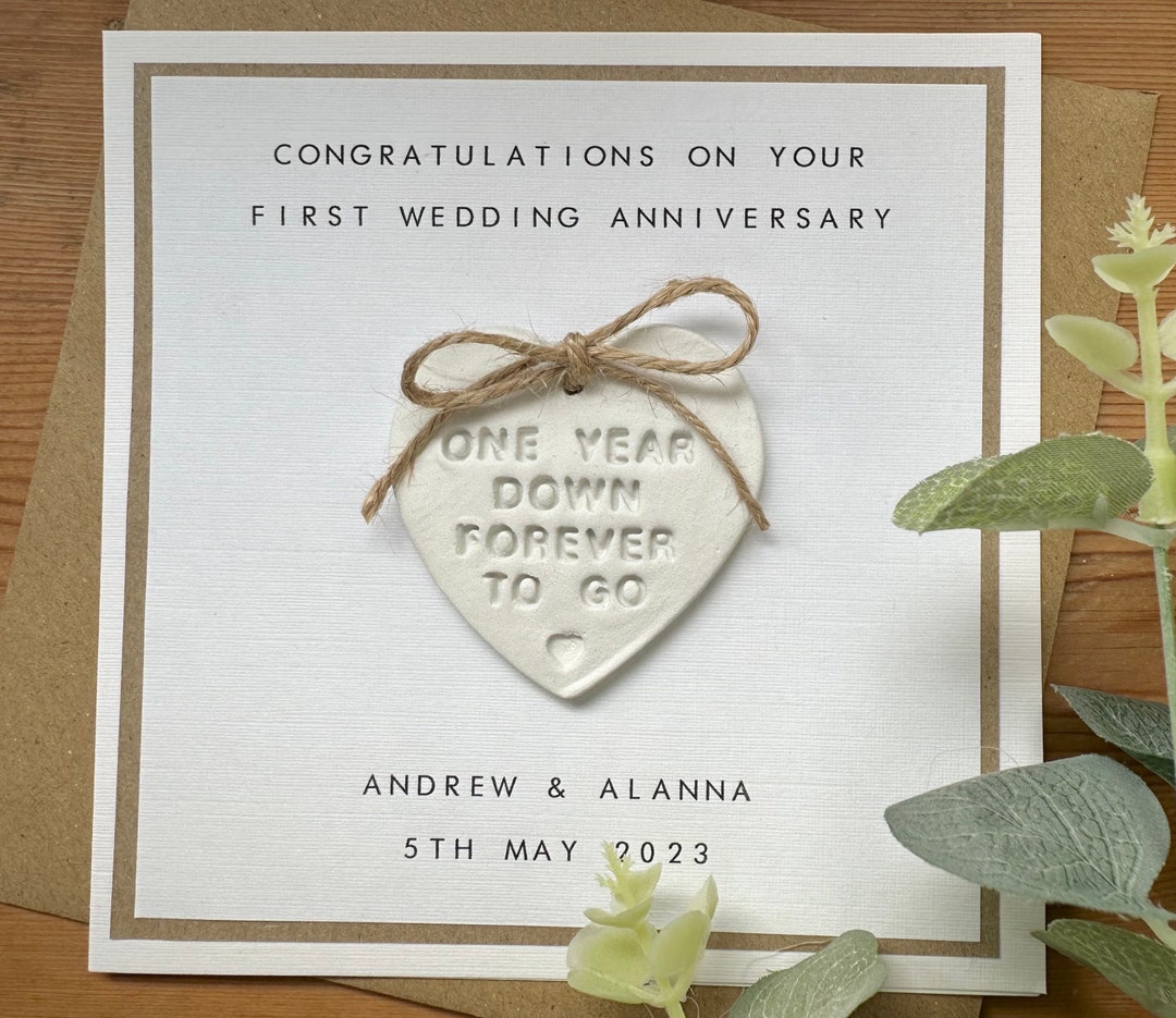 Personalised First Anniversary Card 1st Wedding Anniversary Son ...