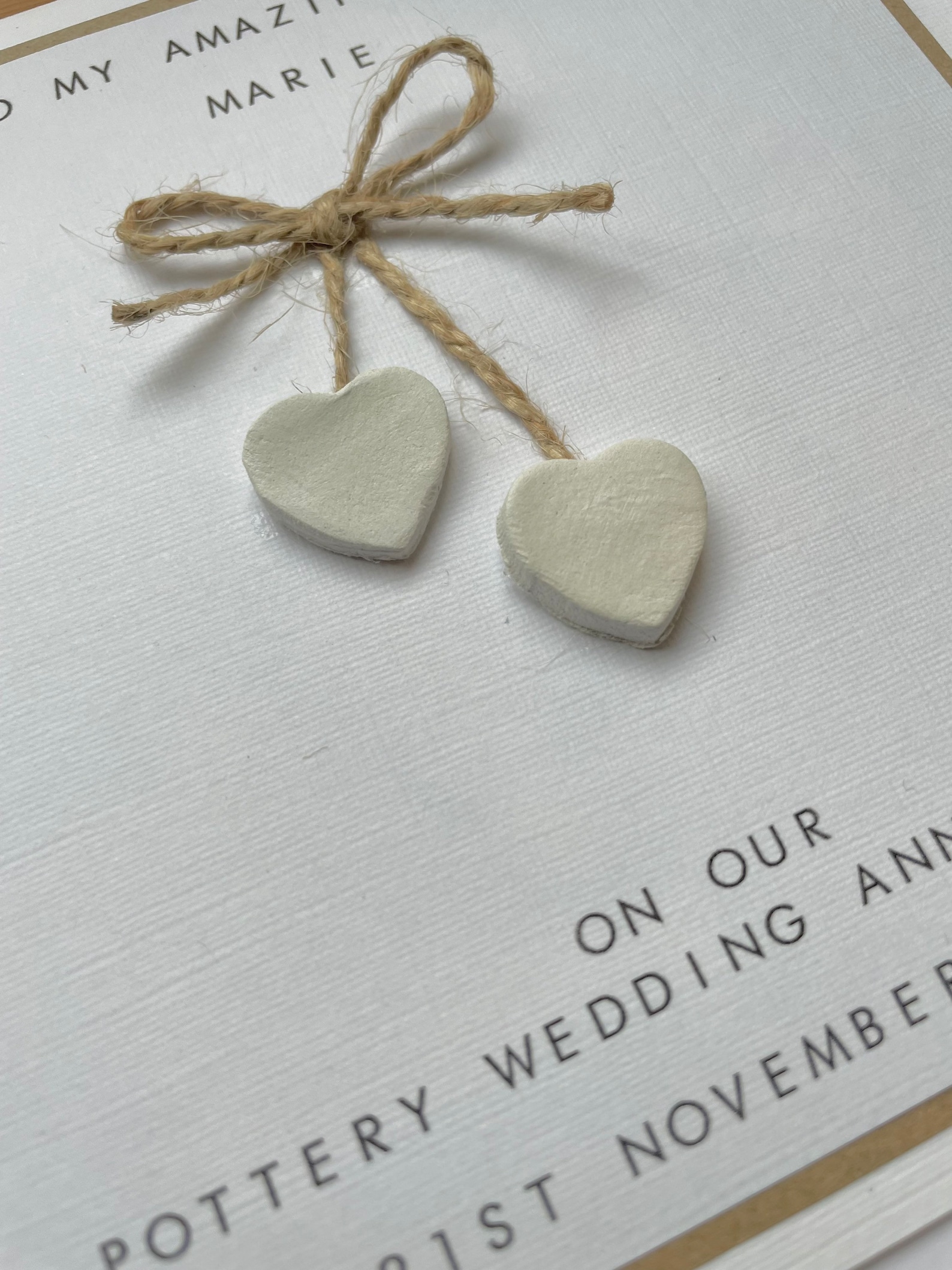 9th Anniversary Card Personalised - Pottery - Husband / Wife / Son ...