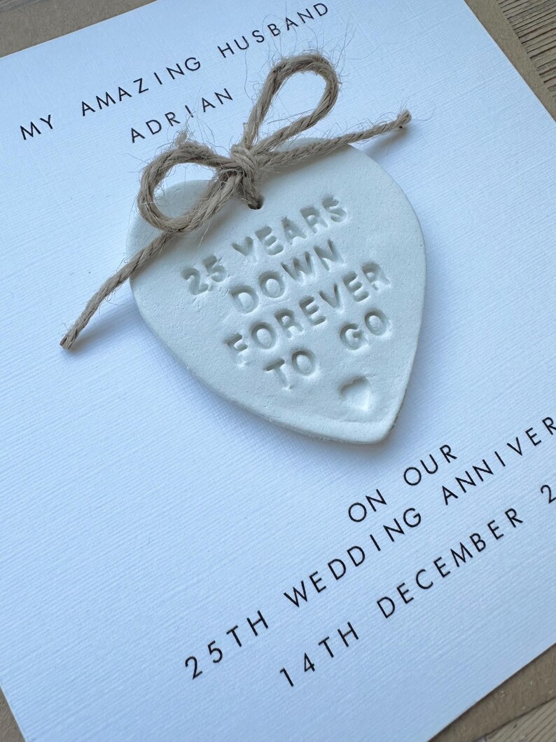 25th Anniversary Card Personalised - Husband / Wife - Twenty Fifth ...