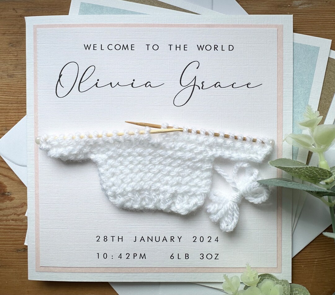New Baby Card Personalised - Baby Girl - Baby Boy - Welcome to the ...