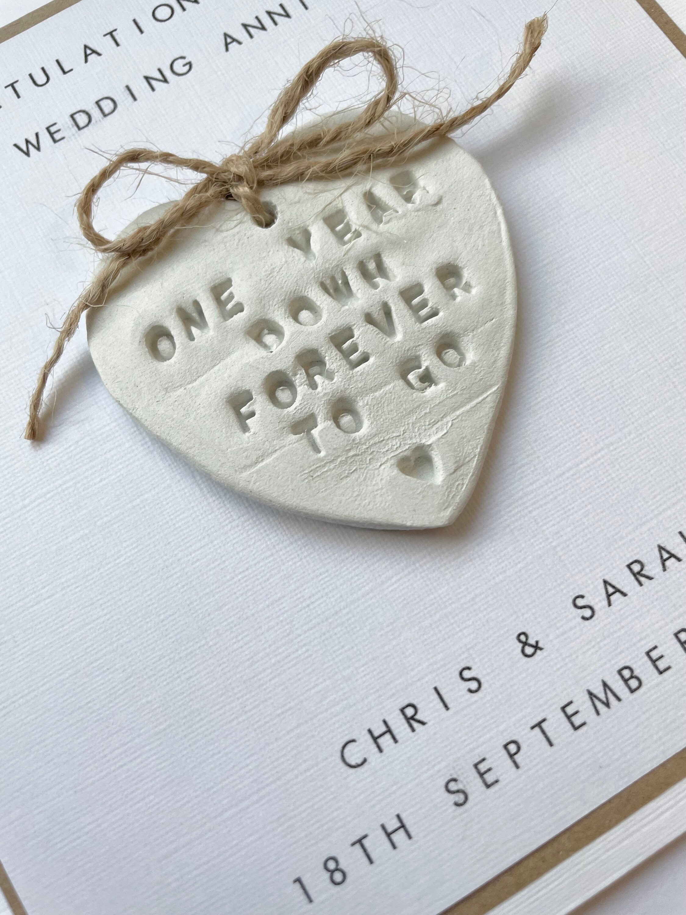 Personalised First Anniversary Card 1st Wedding Anniversary - Etsy UK