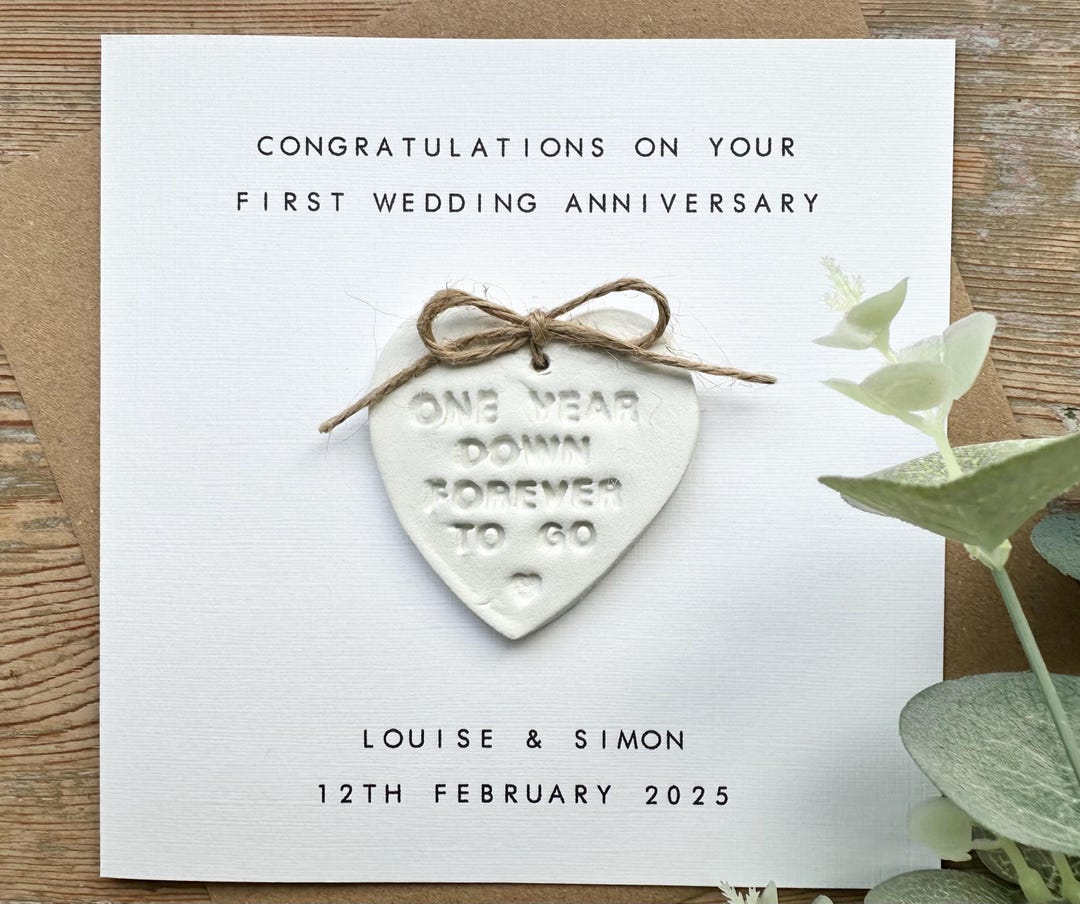 Personalised First Anniversary Card - 1st Wedding Anniversary - Son ...