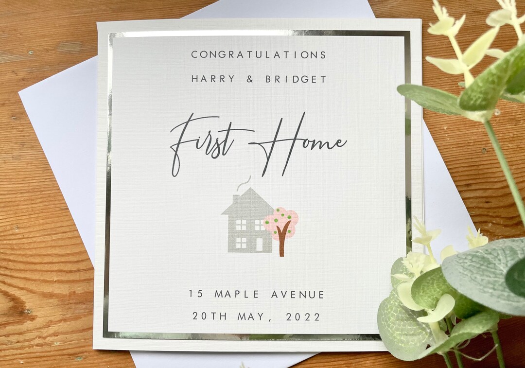 Personalised First Home Card - Etsy
