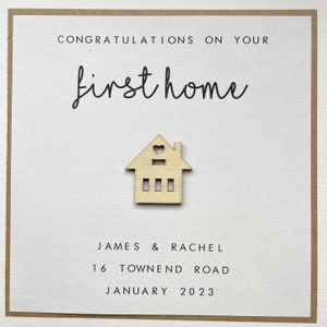 Personalised First Home Card Congratulations - 1st Home / Flat ...