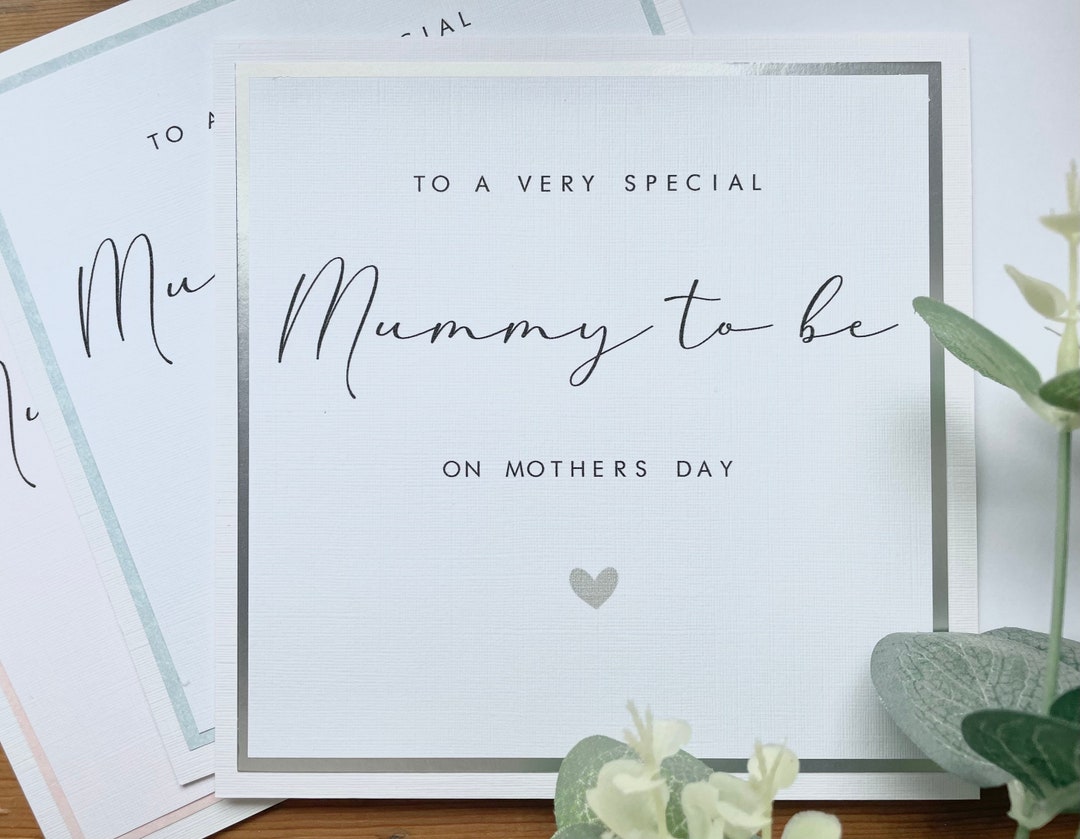 Mummy to Be Mothers Day Card - Pink / Blue / Silver - Mum to Be / New ...